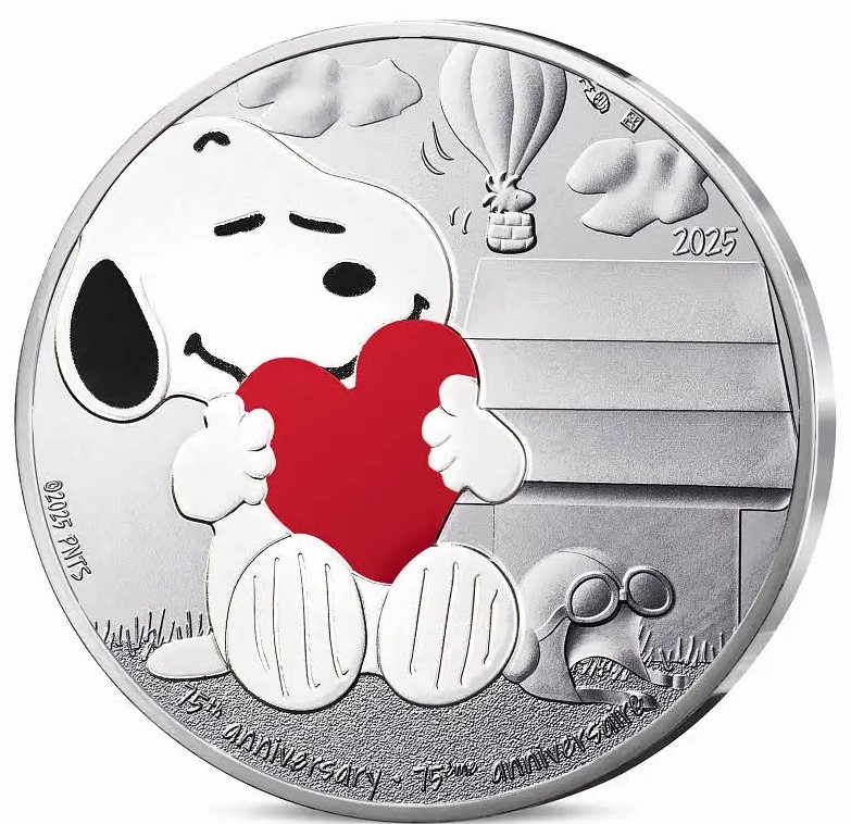 Francia - Snoopy 10 Euro Silver coin, 2025 (in blister)