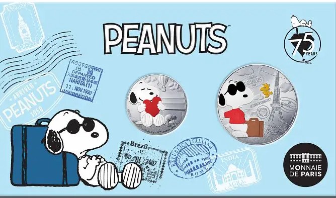 France - Snoopy Duo cardlet - 50€ & 10€ silver coin, 2025