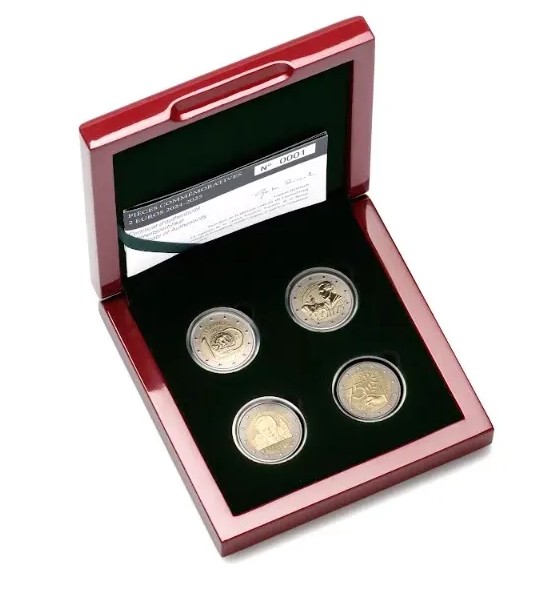 Luxemburg – Set 4 coins 2 euro 2024-2025 (reverse proof)